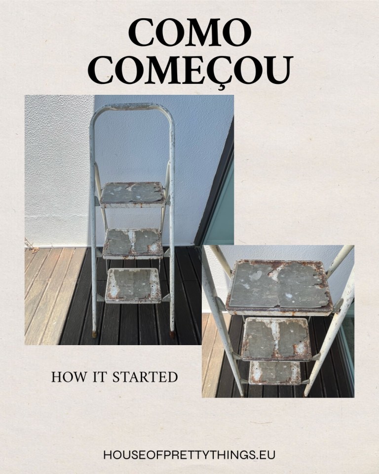 Restauro e upcycling de um escadote: Tutorial passo a passo – House of ...